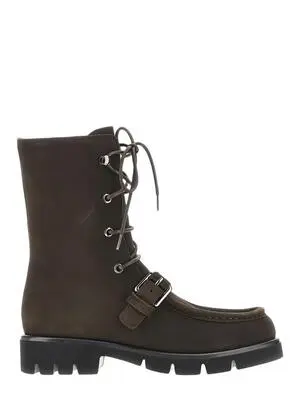 Emporio Armani Suede Leather Boots - Brown