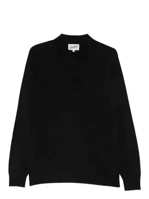 MC2 SAINT BARTH Alfie Long-sleeve Polo Shirt - Black