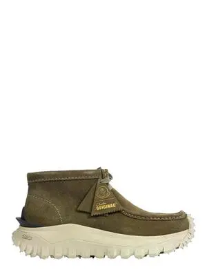 Moncler X Clarks Originals Trailgrip Wallabee Gtx Suede Boots - Green