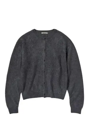Auralee Garment-dyed Cardigan Grey