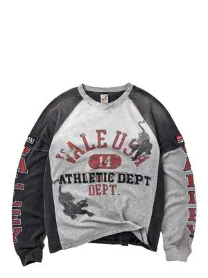 VALE FOREVER Graphic-print Long-sleeve T-shirt - Grey