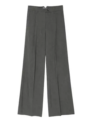 CENERE GB Pleated Wide-leg Trousers - Grey