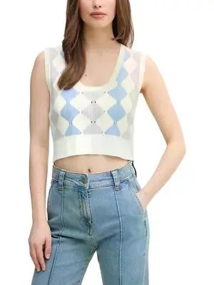 BENETTON Argyle-knit Tank Top