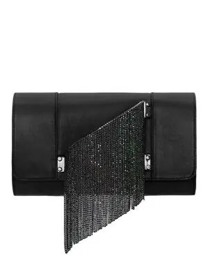 Perrin L'eiffel Cascade Crystal-embellished Clutch Bag - Black