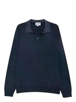 MC2 SAINT BARTH Long-sleeve Polo Sweater - Blue