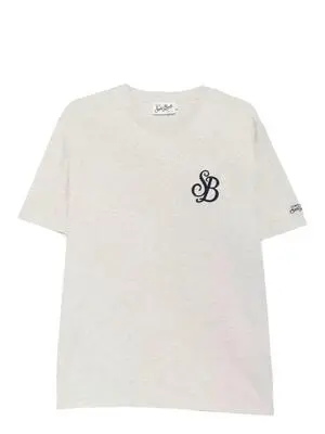 MC2 SAINT BARTH Arnott Logo-embroidered T-shirt - Grey