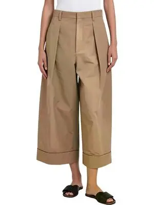 Brunello Cucinelli Pleated Turn-up Trousers - Neutrals