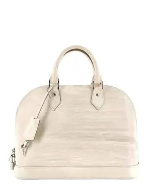 LOUIS VUITTON Alma Handbag Epi Leather Pm Satchel - White