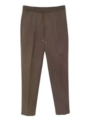BRIGLIA 1949 Wimbledons Drawstring-waist Pleated Trousers Brown