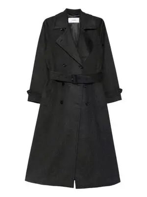 LARDINI Oliver Double-breasted Belted Coat - Grey