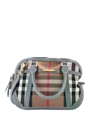 BURBERRY Bridle Orchard Bag House Check Canvas Small Handbag