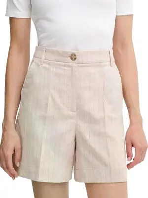 BENETTON Pinstripe-pattern Tailored Shorts - Neutrals
