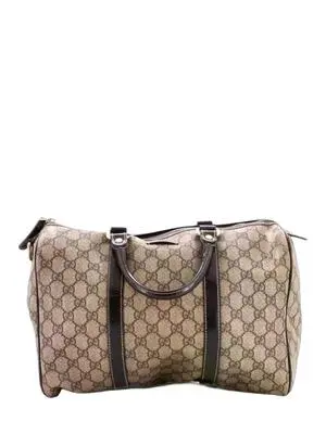 Gucci Joy Boston Bag Gg Coated Canvas Medium Satchel - Brown