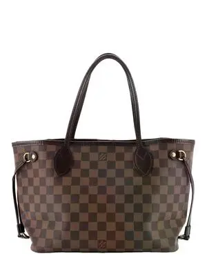 LOUIS VUITTON Neverfull Damier Pm Tote Bag Brown