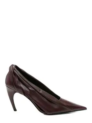 KHAITE Eve Draped Leather Pumps