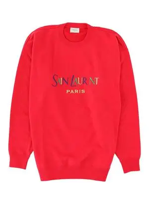 Saint Laurent Felpa Con Logo - Pink
