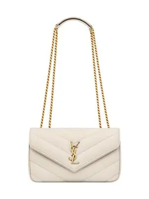 Saint Laurent Borsa Loulou Small - Cream
