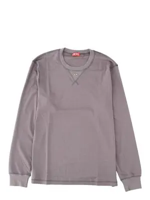 DIESEL® T-shirt Oval D A Manica Lunga - Gray