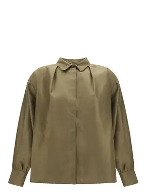 La DoubleJ La Scala Feather-trim Oversized Top - No