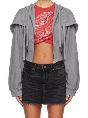 KNWLS Cropped Hoodie - Grey