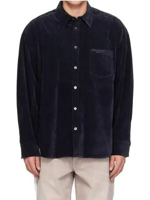WOOYOUNGMI Embroidered Detail Shirt - Navy Blue