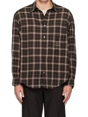 WOOYOUNGMI Ombré Plaid Shirt - Brown