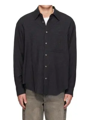 WOOYOUNGMI Small-check Shirt - Grey