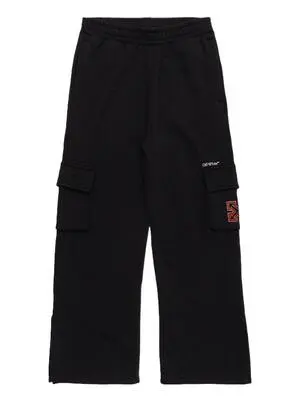 Off-White Elastic-waist Athletic Pants - Black