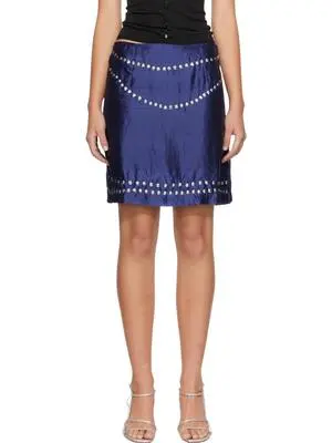 Gimaguas Stud-embellished Skirt - Blue