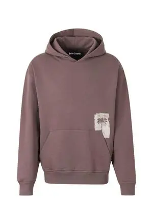 Palm Angels Palm Tree Print Hoodie - Brown
