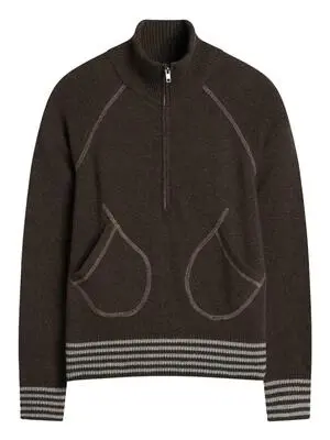 Gimaguas Ribbed Knit Top - Brown/gray