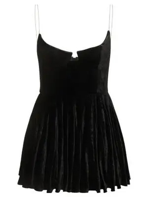 Magda Butrym Velour Mini Dress W - Black