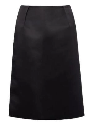 TOTEME Duchess Satin Pencil Skirt - Black