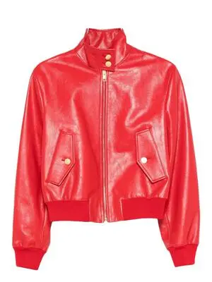 Bally Long-sleeved Leather Jacket - Red
