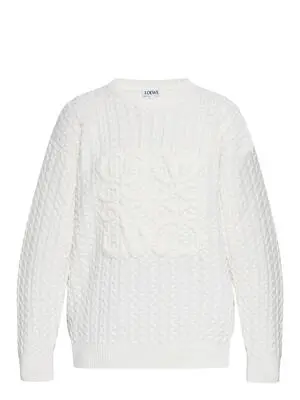 Loewe Anagram Sweater In Wool - White