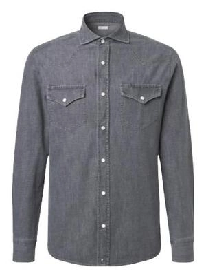 Brunello Cucinelli Denim Shirt - Gray