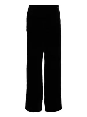 TOTEME High-rise Wide-leg Pants - Black