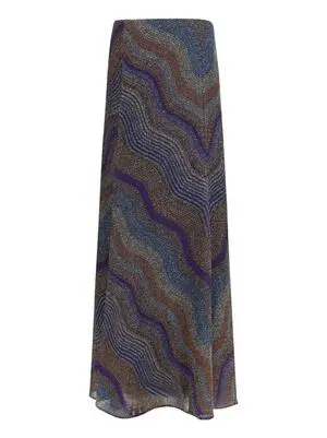 Missoni Sequined Chevron Patterned Long Skirt - Multi-color
