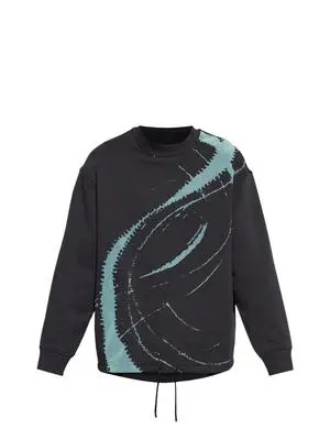 Emporio Armani Abstract Printed Crewneck Sweatshirt - Black