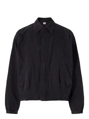 YOKE Garment-dyed Cotton-twill Blouson Jacket - Black