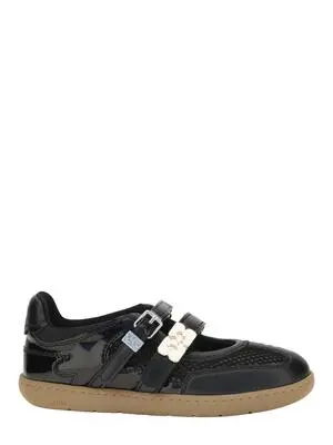 GANNI Sue Double-strap Ballet Flats - Black