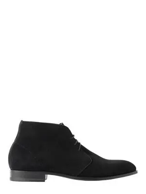 Manolo Blahnik Berwick Suede Chukka Boots - Black