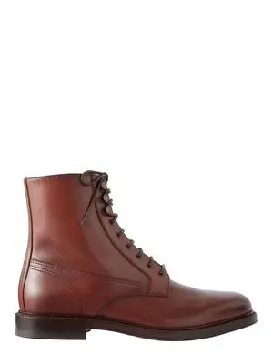 BRUNELLO CUCINELLI Leather Lace-Up Boots