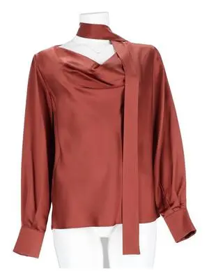 Max Mara Blusa In Raso Di Seta - Red