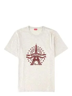 Kenzo Kenzo Men T-Shirt Eiffel Tower Gray