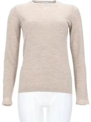 Brunello Cucinelli Maglia Leggera In Cashmere E Seta - Cream