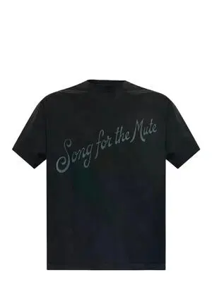 SONG FOR THE MUTE Logo-print T-shirt - Black