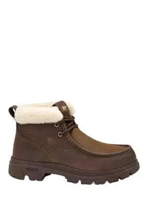 Sorel Shearling-trim Leather Ankle Boots - Brown