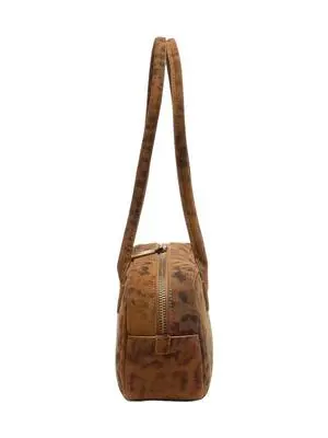 Ash Leopard-print Leather Tote Bag - Brown