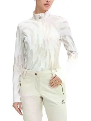 BOGNER Gelia Abstract-print Quarter-zip Top